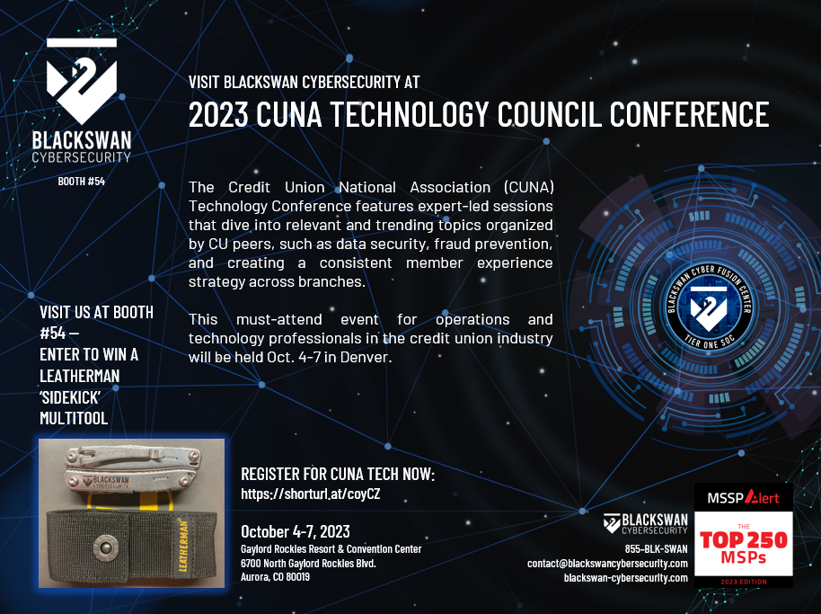2023 CUNA Technology Council Conference - Blackswan Cybersecurity