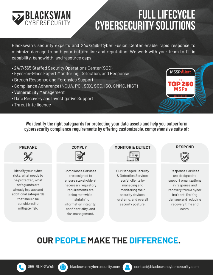 Full Lifecycle Cybersecurity Solutions - Blackswan Cybersecurity